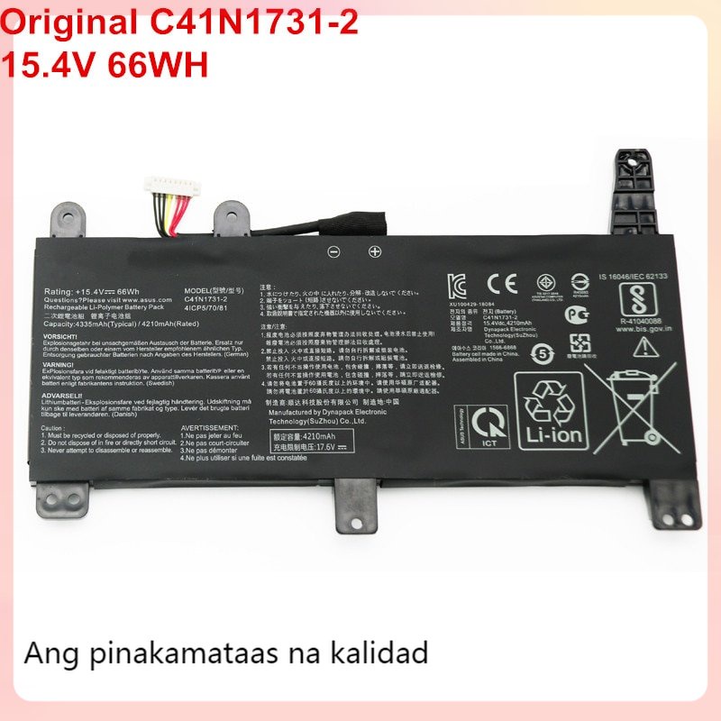 C41N1731-2 Laptop Battery For ASUS ROG Strix G17 G712 G731 SCAR 17 G732 ...