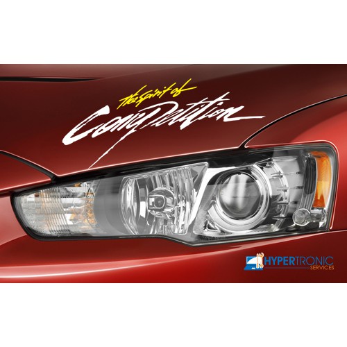 Ralliart The Spirit of Competition Sticker 30cm White Yellow | Shopee ...