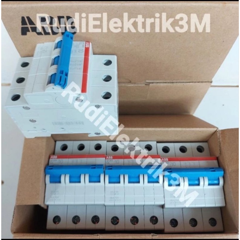 Mcb Brand ABB 3Phase Original PLN type SH 203 Blue SNI | Shopee Philippines