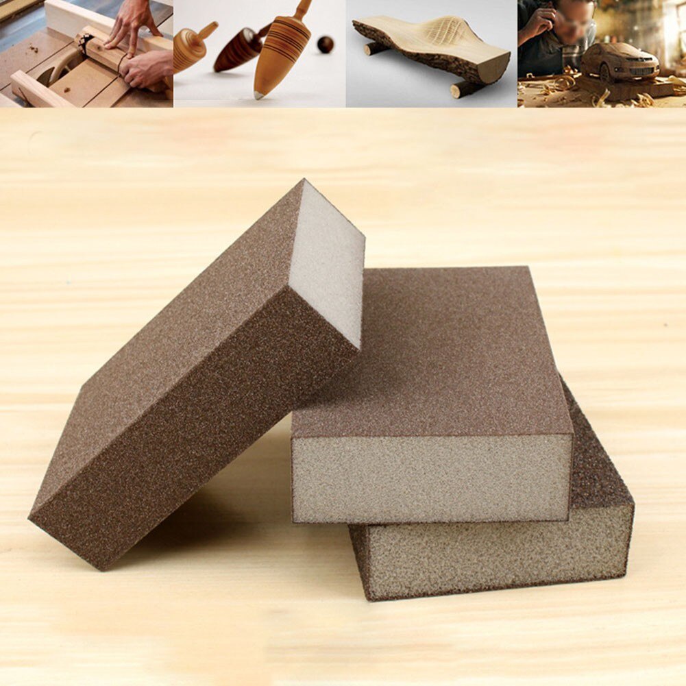 Wet Dry Sponge Foam Polishing Sanding Block Pad Sandpaper Grit Rough ...