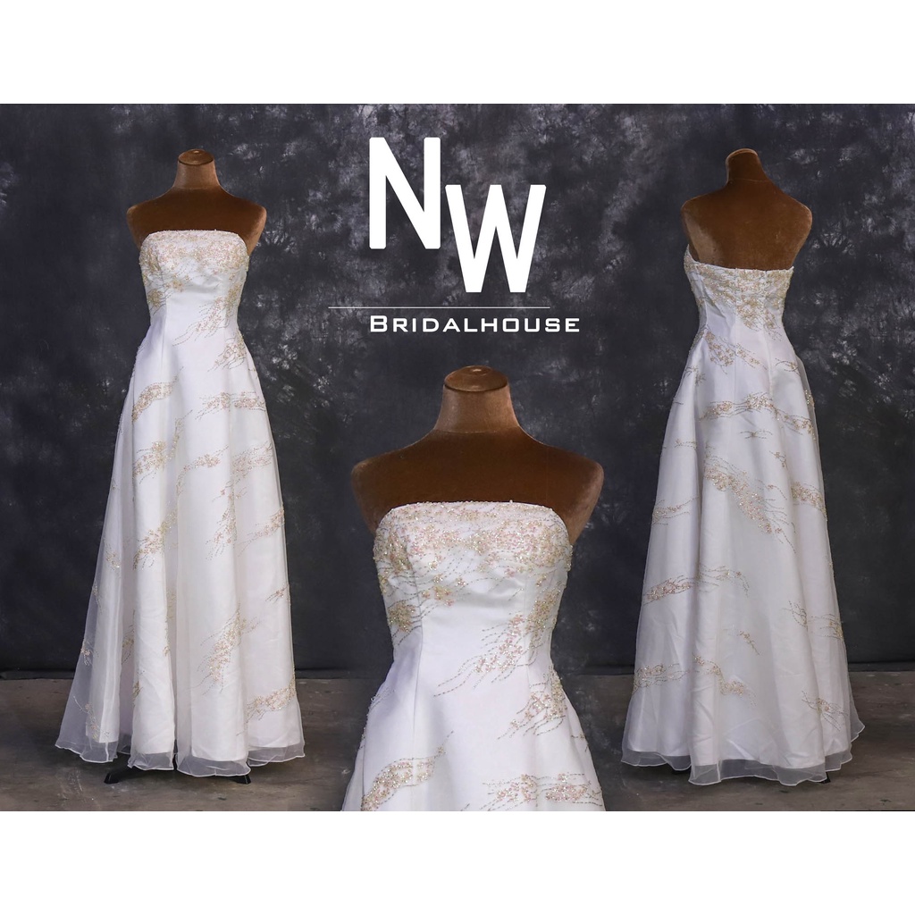 Noelle West Simple Floral Wedding Bridal Gown | Shopee Philippines