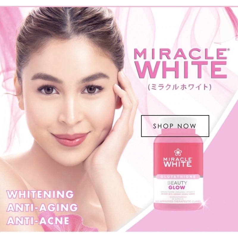 MIRACLE WHITE ADVANCED WHITENING GLUTATHIONE CAPSULE | Shopee Philippines