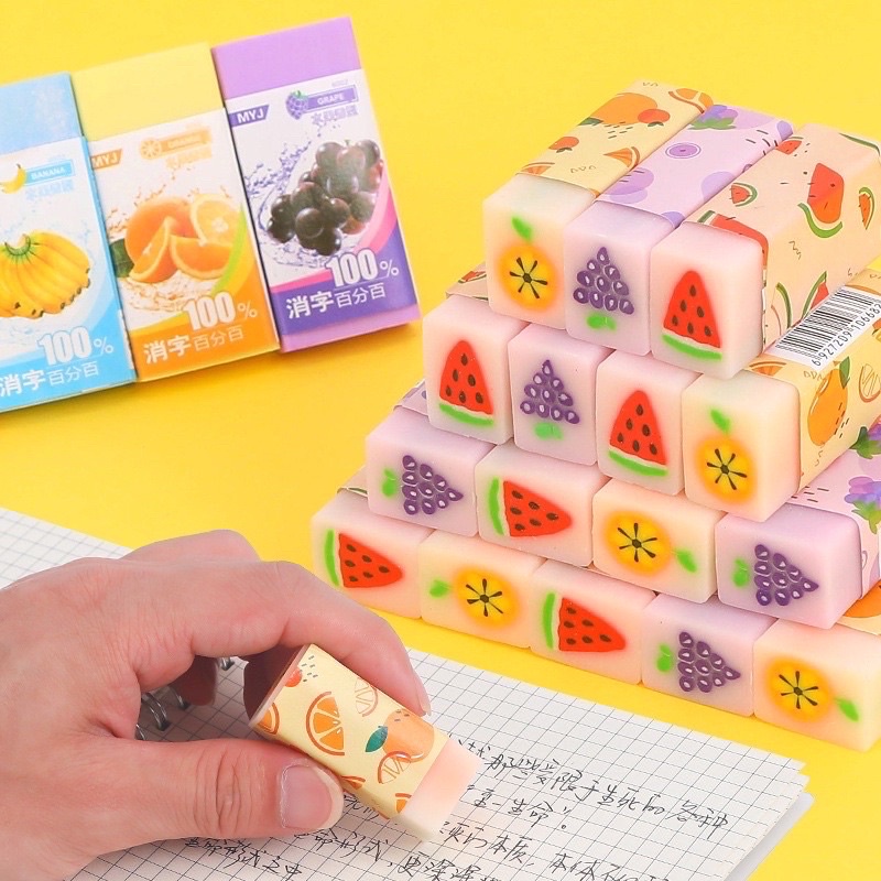 Cute fruit/dinosaur Eraser student school stationery Eraser office ...