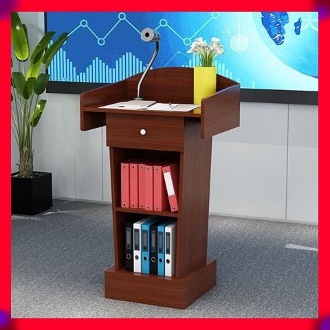 Modern Simple Podium with Drawer Pulpit School Church Lectern Podium ...
