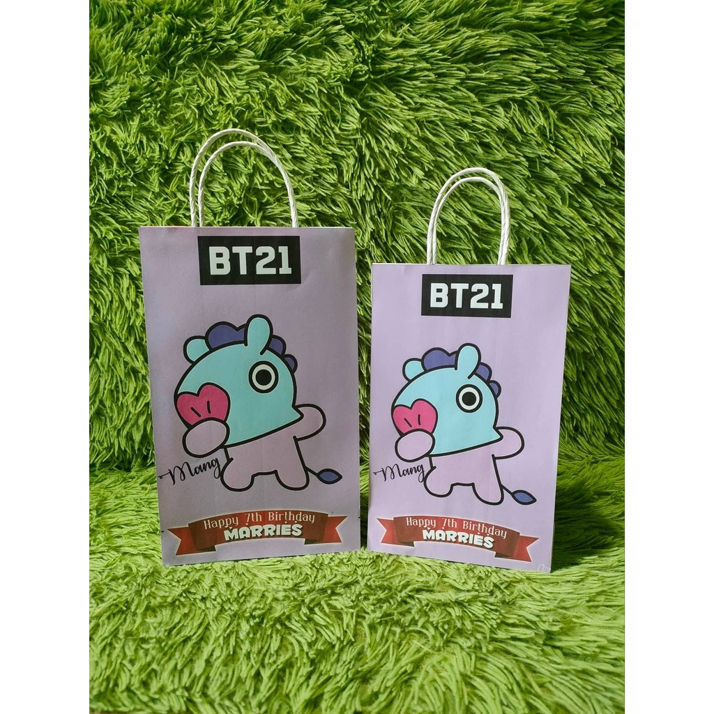 DC bt21 mang customized paperbag 10pcs | Shopee Philippines