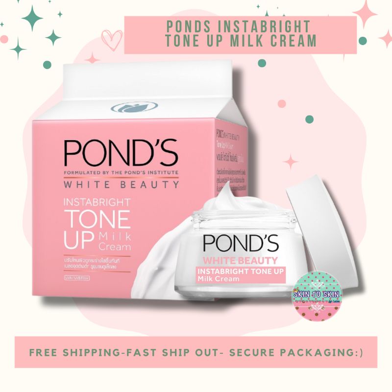 POND'S Instabright Tone Up Skin Brightening Milk Cream Moisturizer 50g ...