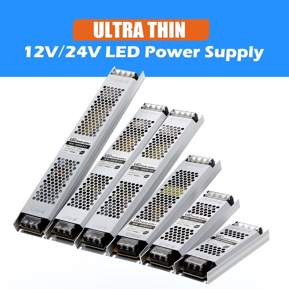 Ultra Thin Switching LED Driver Power Supply DC12V 24V Lighting Transformers 60W 100W 150W 200W ...