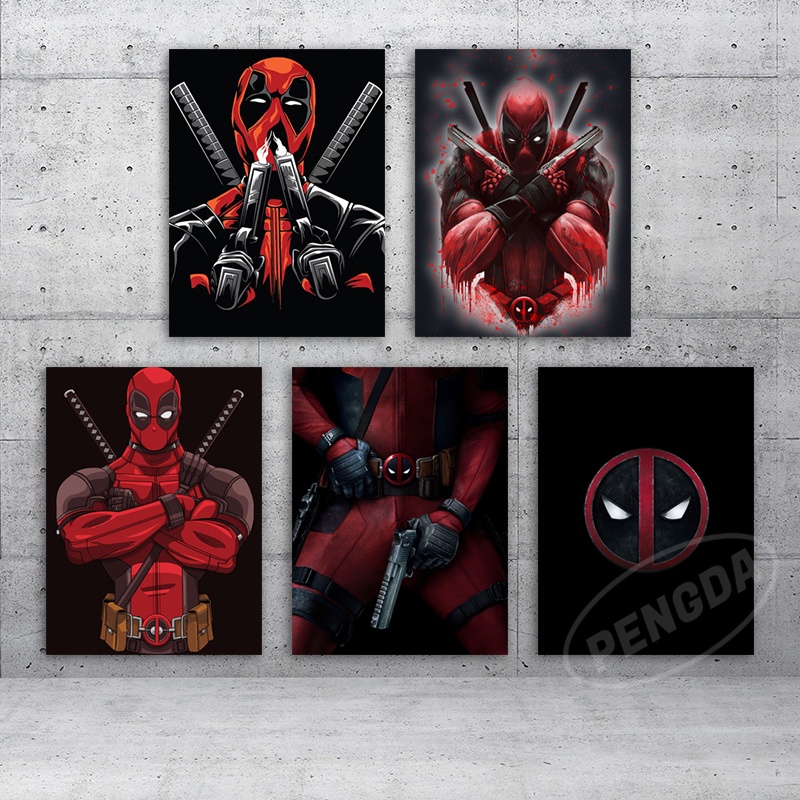 Double Knife Gun Deadpool Canvas Painting The Avengers Hd Print Modular ...