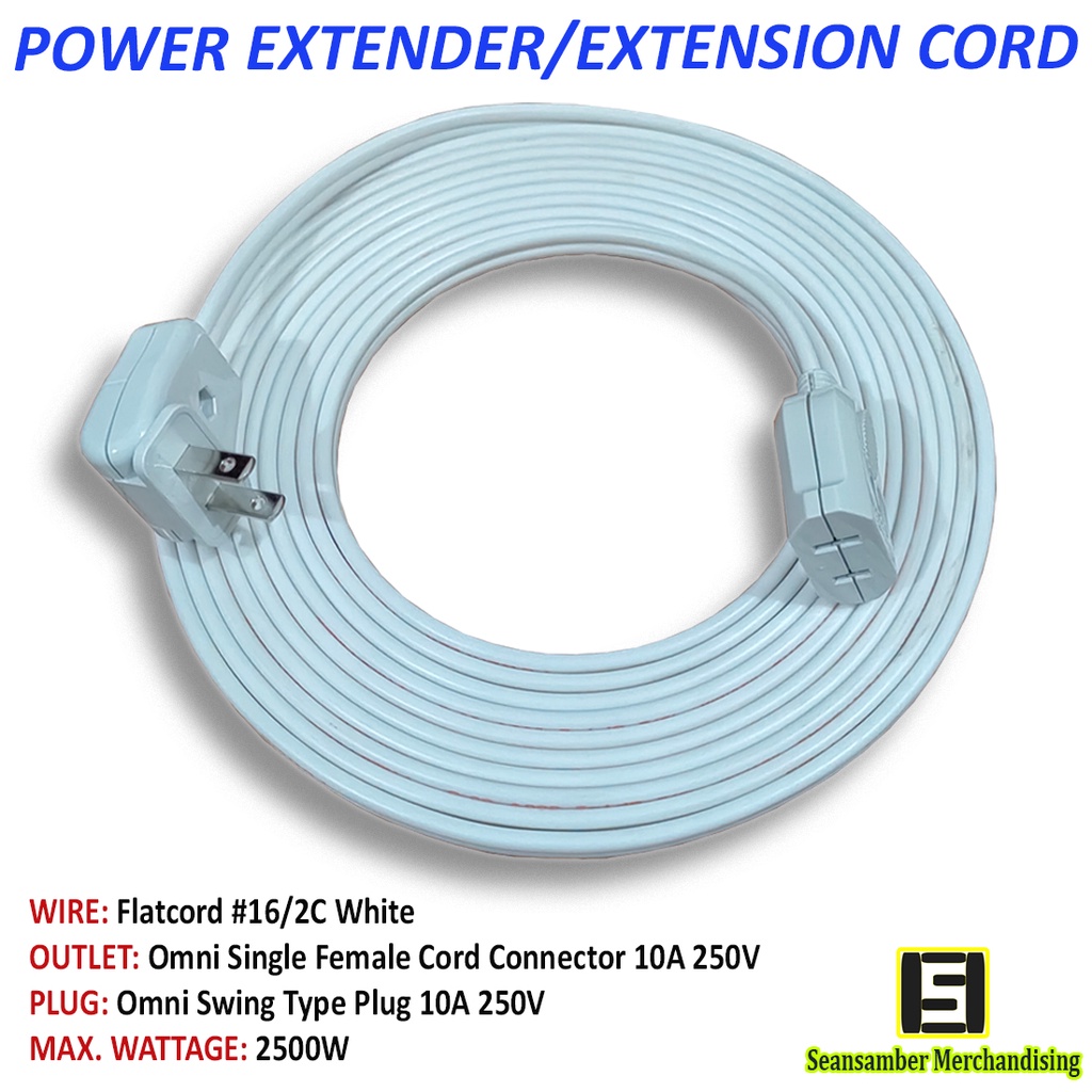Extension Cord Power Extender with Omni Swing Type Plug and F-Cord Con ...