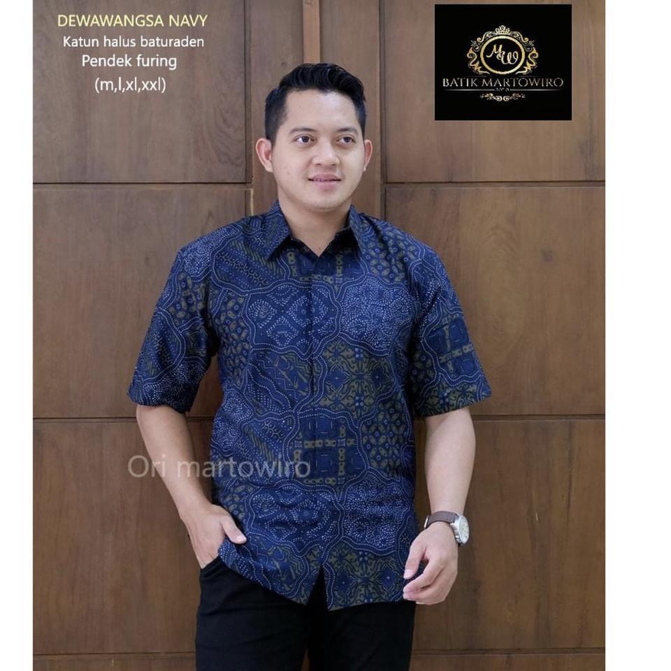 Friendly Prices PREMIUM MEN'S BATIK CLOTHES DEWAWANGSA NAVY LONG SHORT ...
