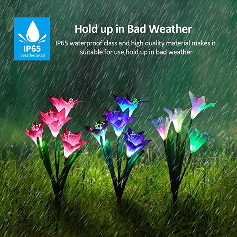 Solar Flowers light Decor Lawn Outdoor Waterproof Garden Decoration ...