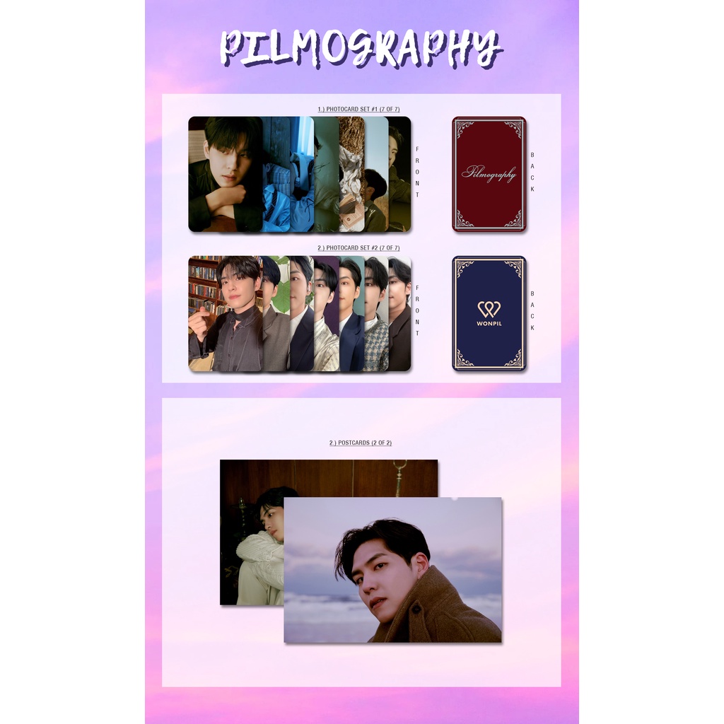 WONPIL 'PILMOGRAPHY' Fanmade Photocard Set | Shopee Philippines