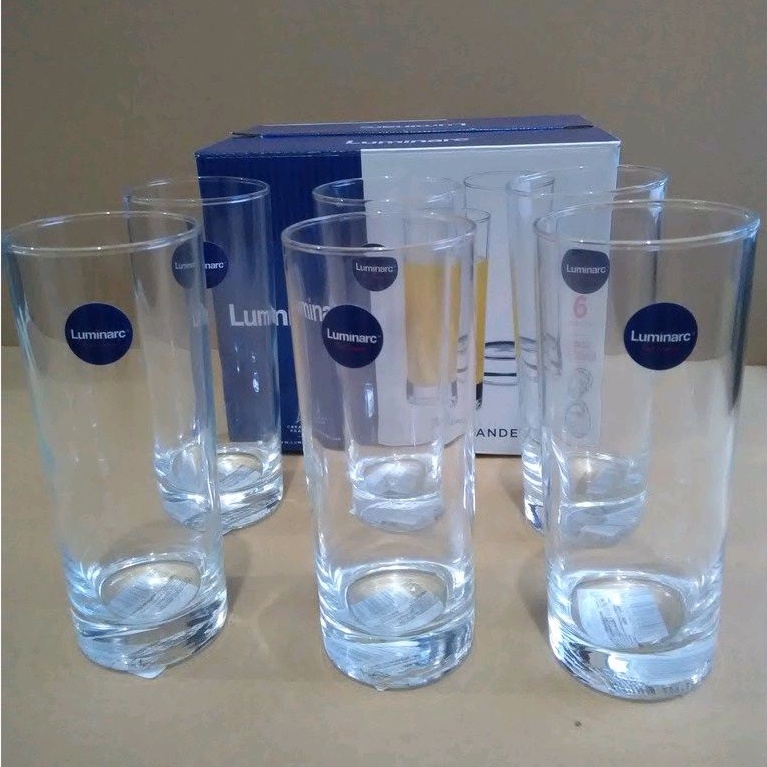 Luminarc Glass Islande 33cl/Glass Tingi 11oz,Tg 15.5.Dia Top 6 cm.(Fill per 6pcs) | Shopee ...