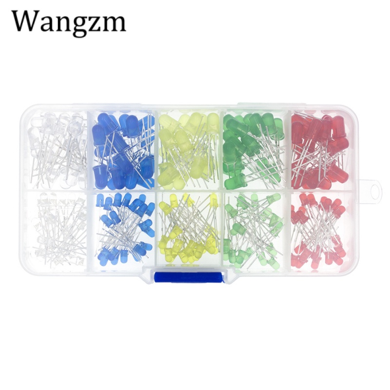 200PC/Lot 3MM 5MM Led Kit With Box Mixed Color Red Green Yellow Blue ...