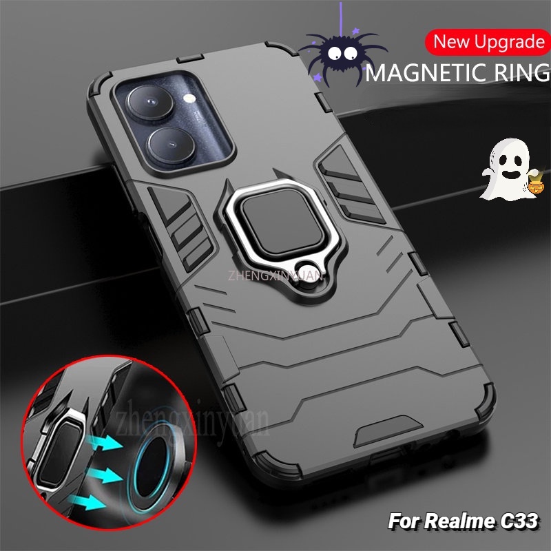 Phone Case For Realme C33 C 33 RealmeC33 Casing Magnetic Armor ...