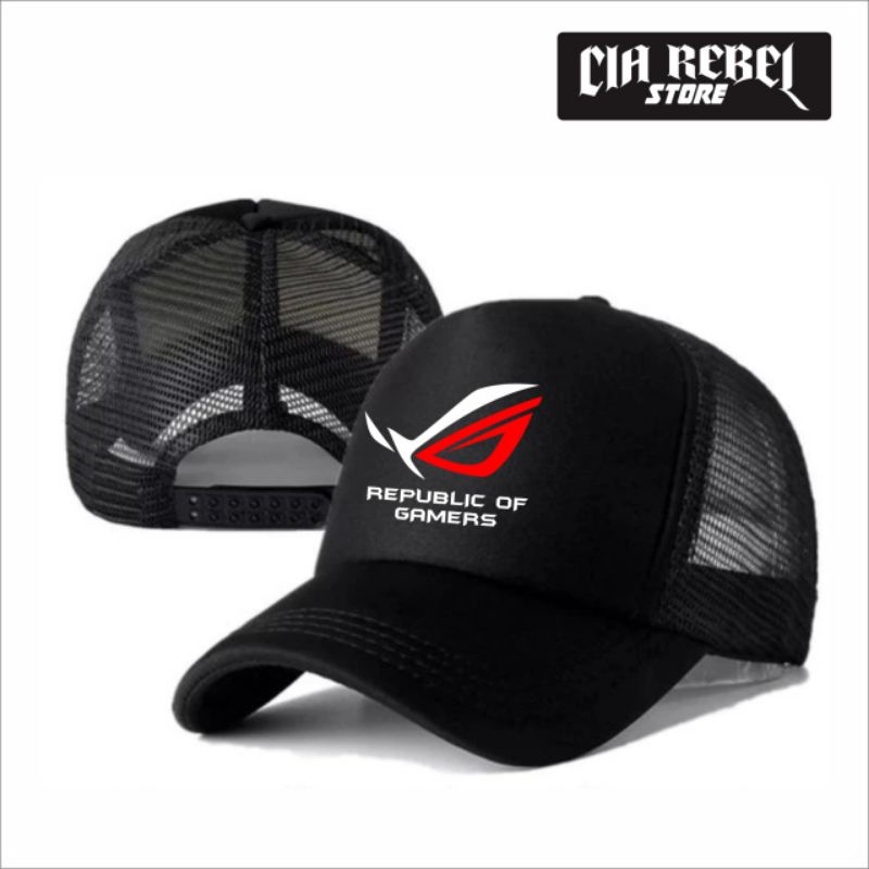 Asus ROG REPUBLIC OF GAMERS Trucker Net Hat - CIA REBEL | Shopee ...
