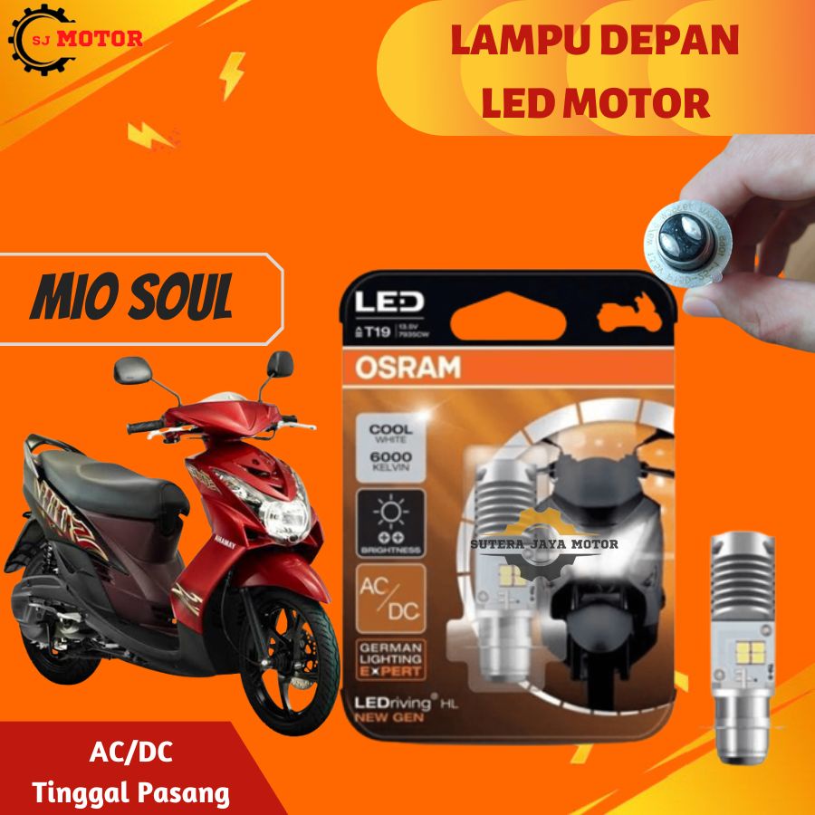 YAMAHA MIO SOUL OSRAM MOTORCYCLE LED HEADLIGHTS MIO AC/DC HEADLIGHTS ...