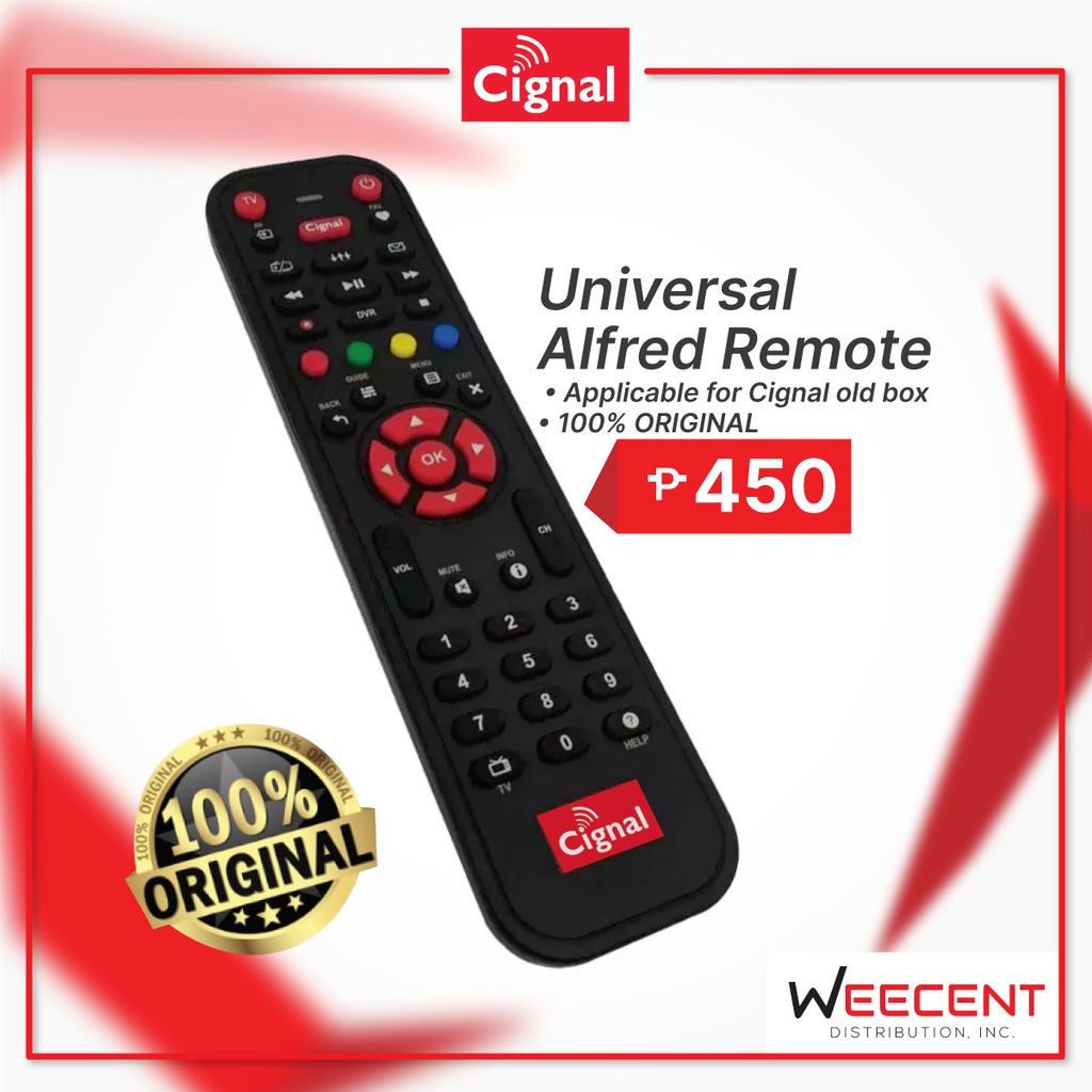 Cignal TV Digibox Universal Alfred Remote Control | Shopee Philippines