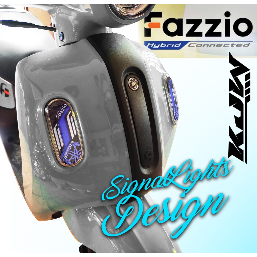 Yamaha Fazzio 125 Turn Light Decal Set Blue Design | Shopee Philippines