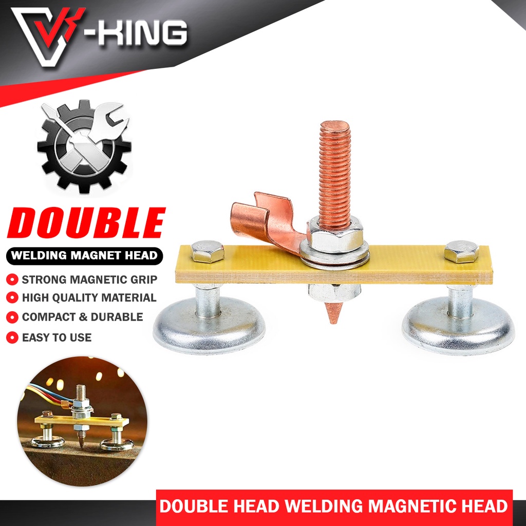 V-KING Welding Magnet Head Magnetic Ground Clamp Metal Plate Welding ...