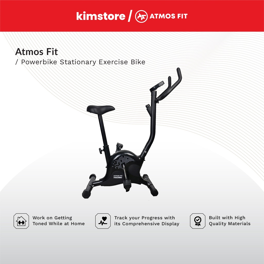 Atmos Fit Power Bike Stationary Exercise Fitness Machine Adjustable ...