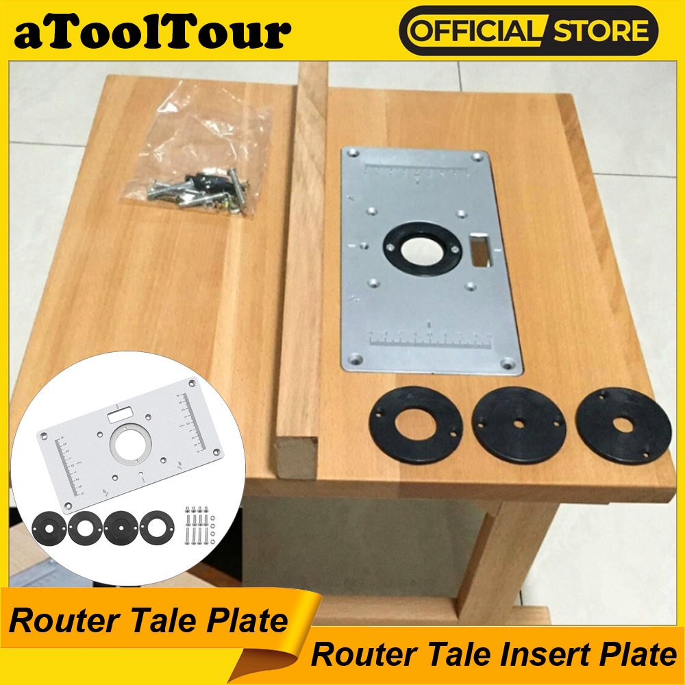 Aluminum Router Table Insert Plate Engraving Woodworking Trimmer Models ...