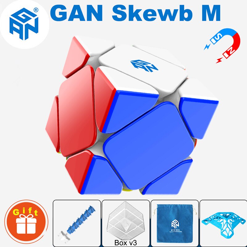 GAN Skewb M Magnetic Magic Speed Cube Stickerless Professional Fidget Toys GAN SKEWB Enhanced ...