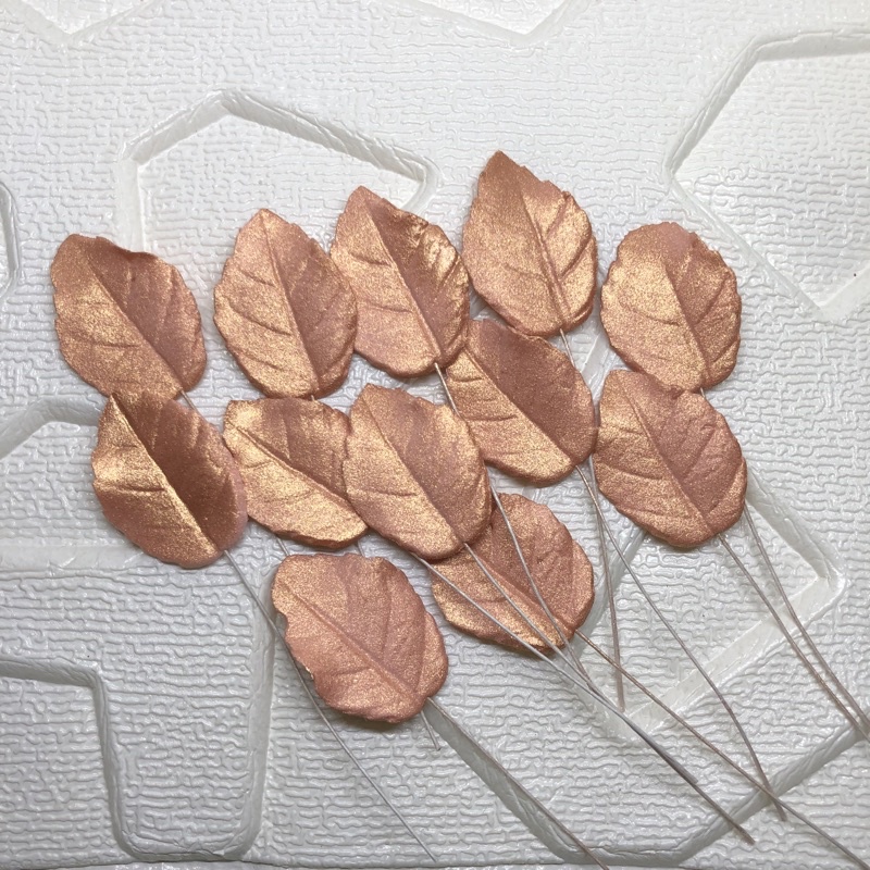 edible leaf rose gold edible topper 10 pcs | Shopee Philippines