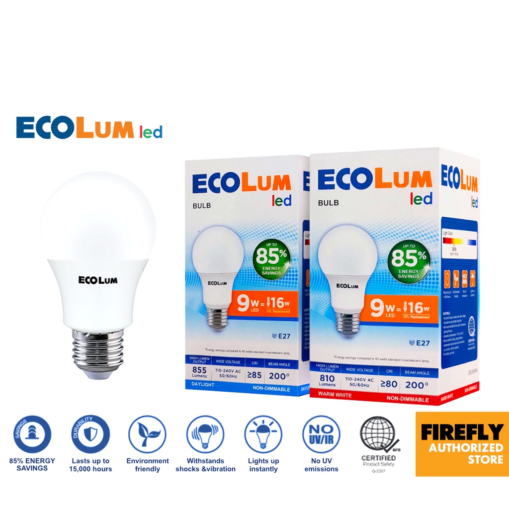 Firefly Ecolum LED Light Bulb Lamp | Shopee Philippines