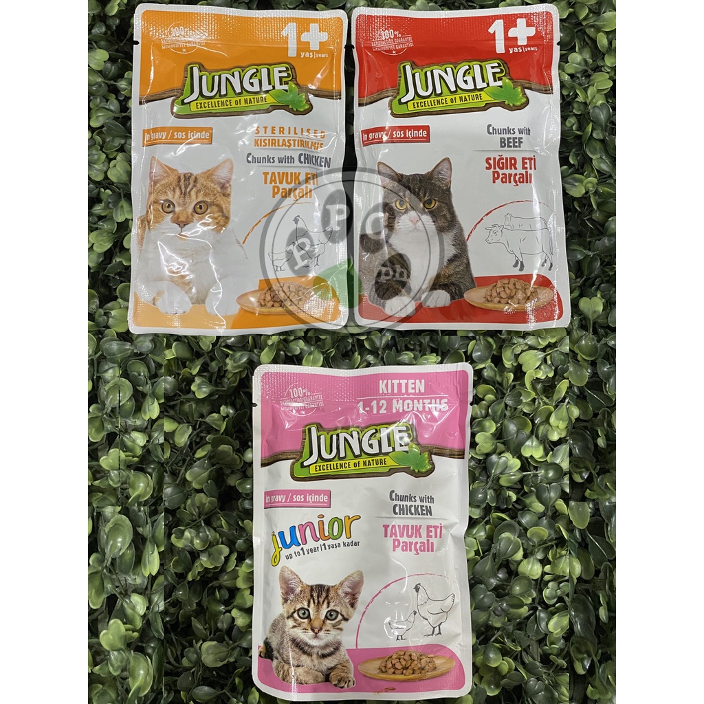Jungle Wet Cat Food Pouch 100g | Shopee Philippines