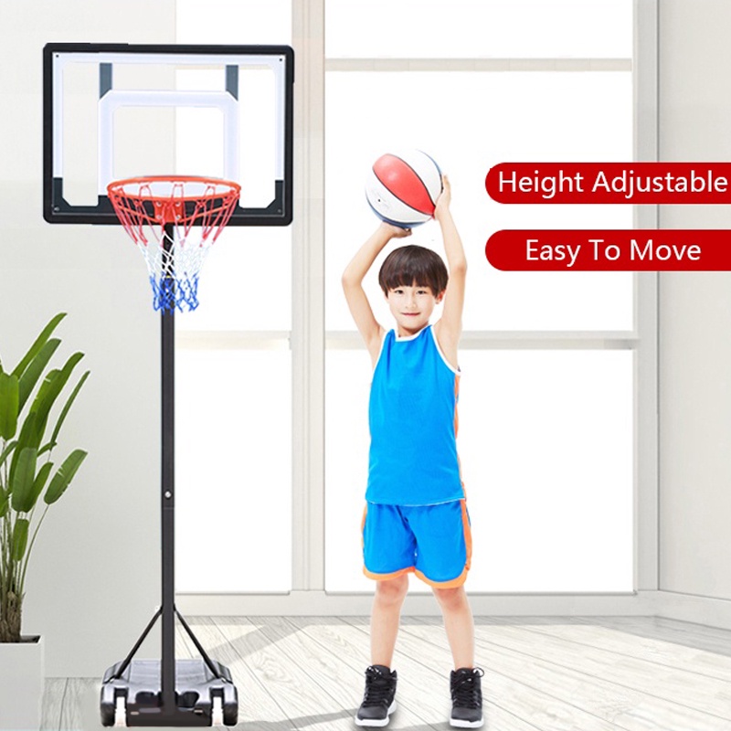 Basketball Hoop Height Adjustable Portable Hoops Rebounding Junior Hoop ...