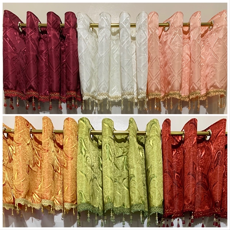 Valance w/ Beads Soledad & Two tone | Length 16 inches | SOLD PER PIECE ...
