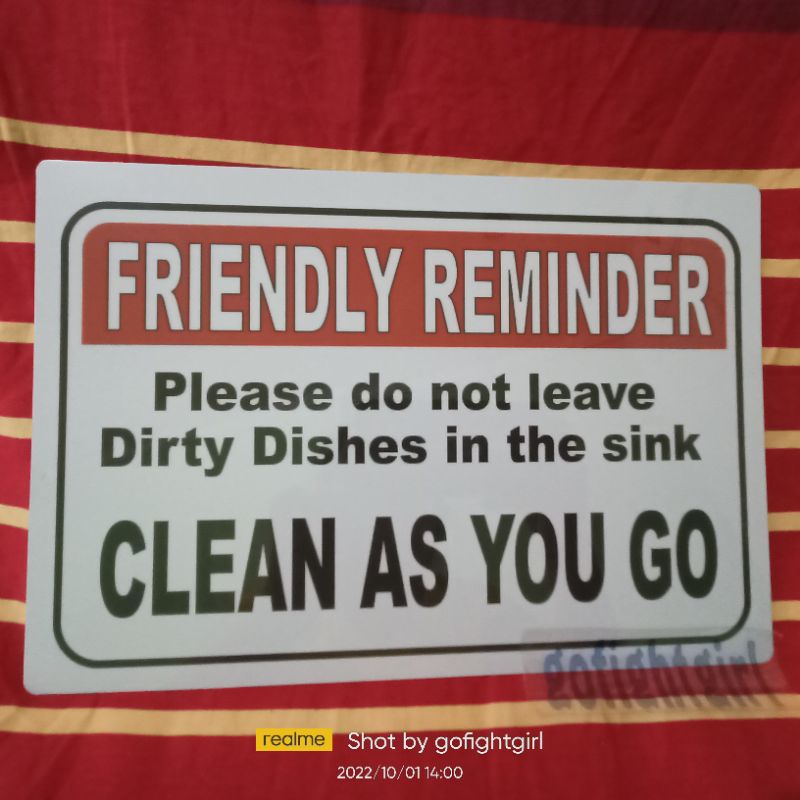 Please do not leave Dirty Dishes in the sink Clean as you go Signage ... Please do not leave Dirty Dishes in the sink Clean as you go Signage ...