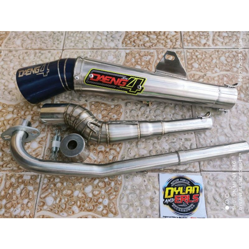 DAENG SAI4 OPEN PIPE WITH SILENCER WAVE 100 / SMASH 115 / XRM 110 ...