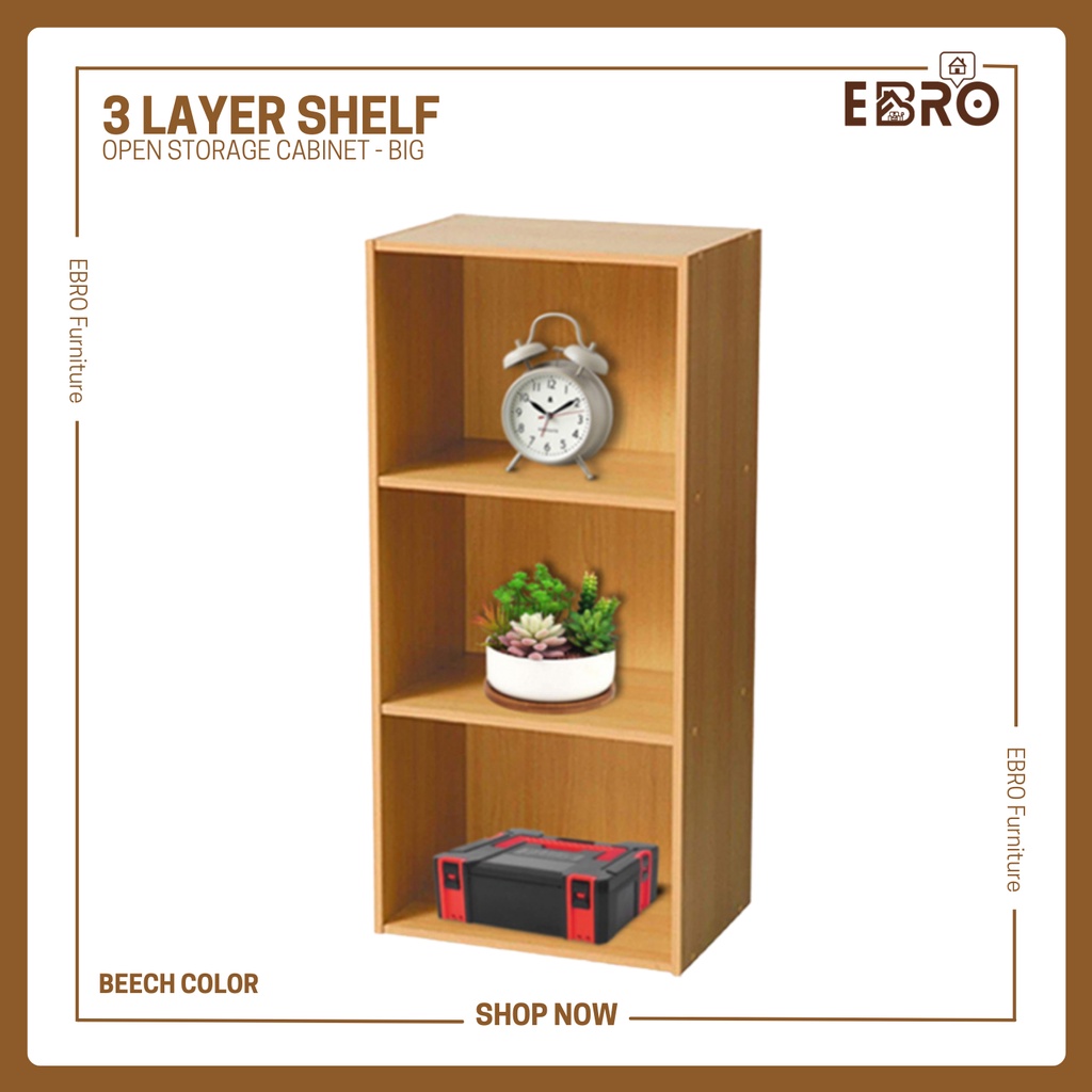 EB 3 Layer Shelves Open Storage Cabinet Organizer | Shopee Philippines