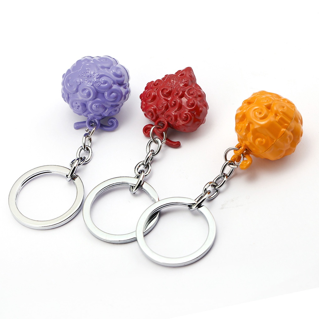 Anime one piece KeyChain Devil Fruit Pendant Key Chains Anime Cosplay ...