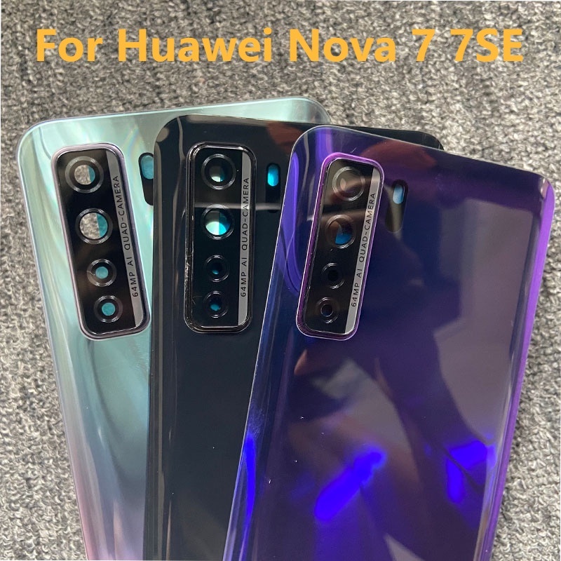 For Huawei Nova 7 7SE Back Battery Cover Door Housing Case Rear Glass Repair Parts | Shopee ...