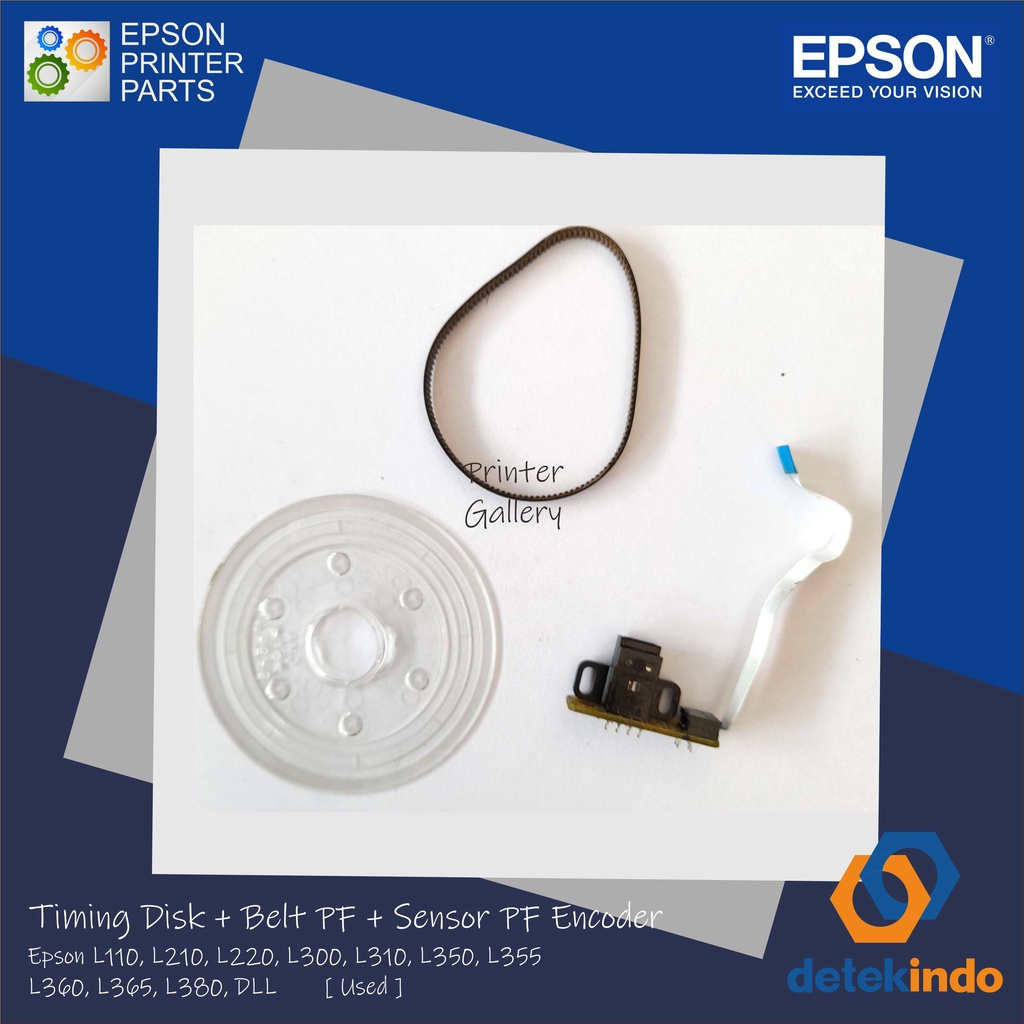 Timing Disk + PF Belt + PF Sensor Side Encoder Epson L110 L210 L310 ...