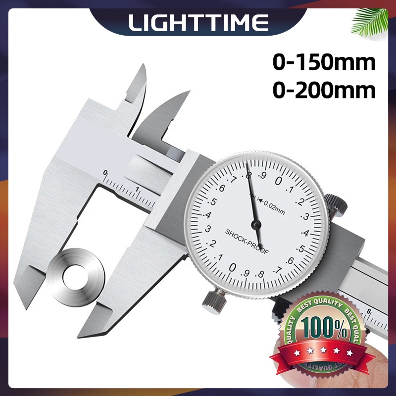 0-150-200mm Dial Caliper Stainless Steel Vernier Caliber Pachymeter ...