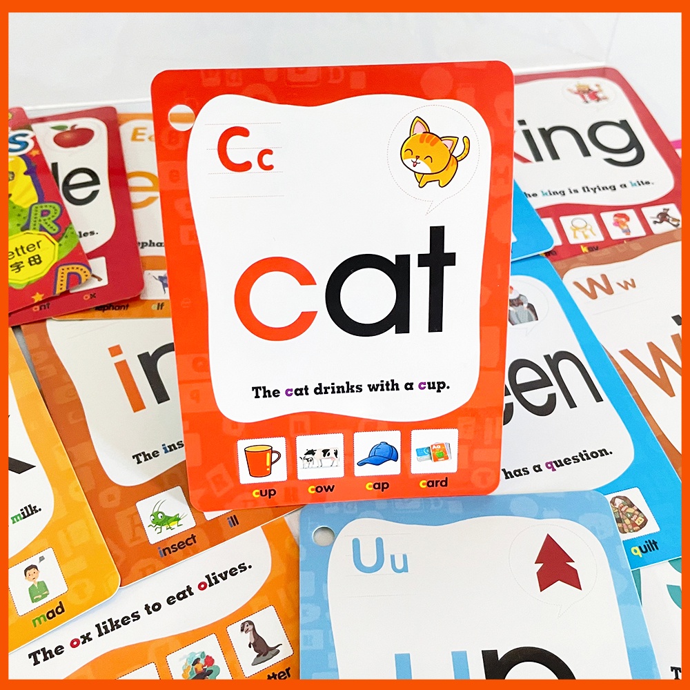 Children’s Phonics Cards Learning Flash Cards for Kids Toddler ...