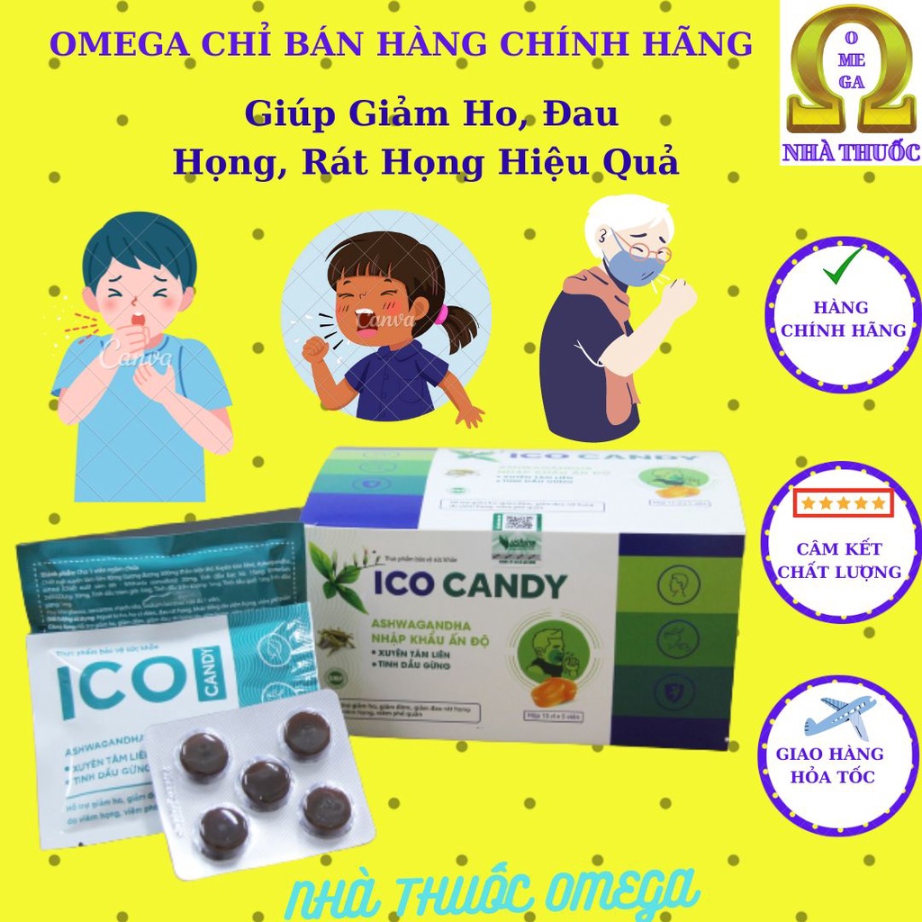 10 Blisters of ICO CANDY Cough Lozenges (1 blister of 5 tablets ...