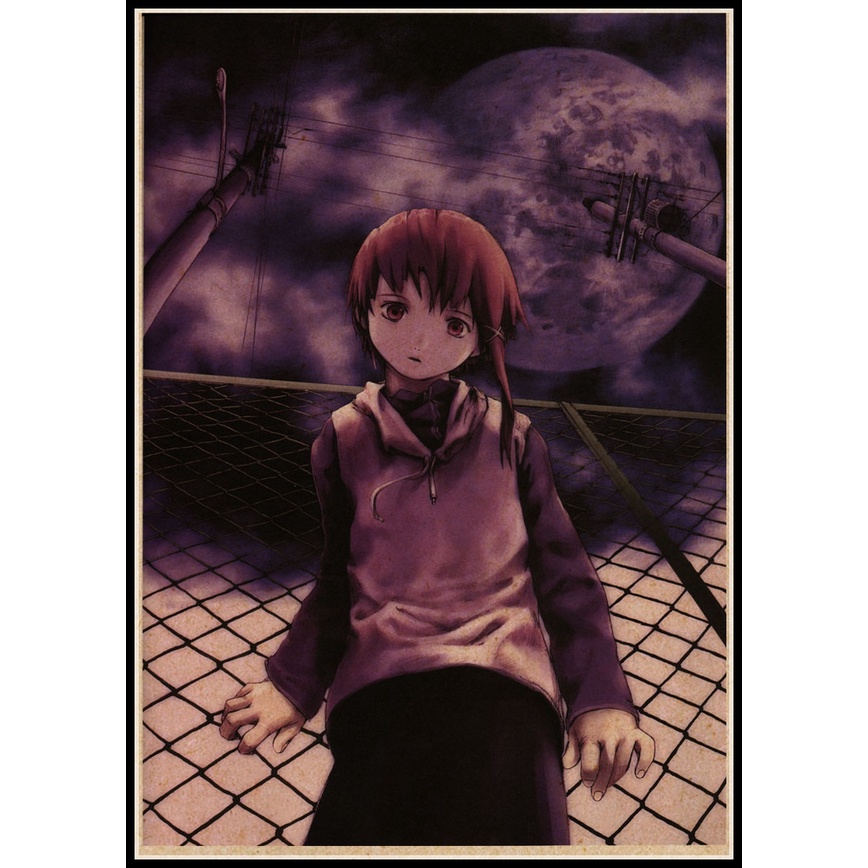 Vintage Anime Retro Poster Serial Experiments Lain Poster Double ...