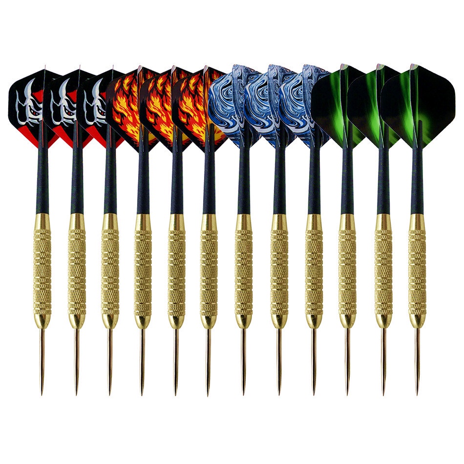 GOODARTS 12 pcs 19 Grams Steel Tip Dart Pin Professional Brass Darts ...