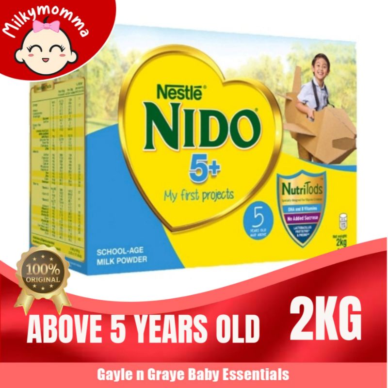 Nido 5+ 2KG for Children Above 5 Years Old School Age | Shopee Philippines