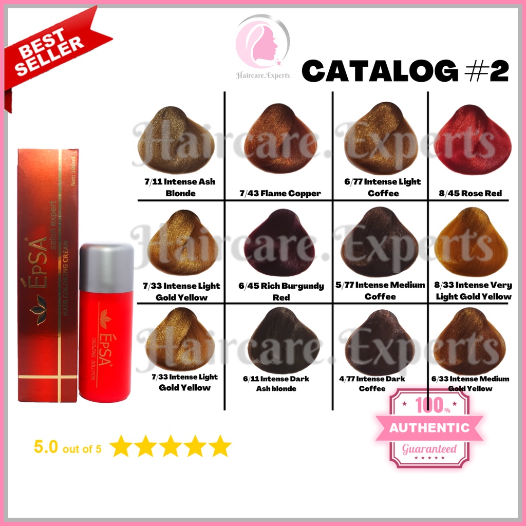 Epsa Hair Color Hair Coloring Cream Hair Dye W/O Oxidizing Catalog 2 by ...