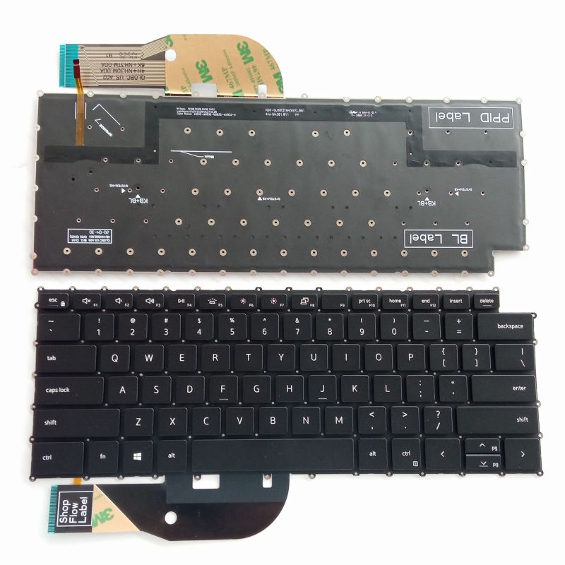 US Backlit Keyboard for Dell XPS 15 9500 9510 9520 P91F XPS 9700 9710 ...
