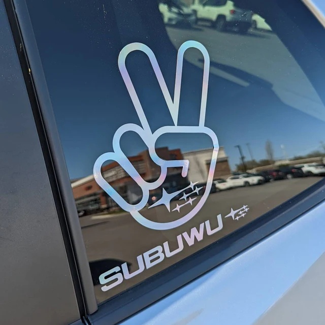 [P-A582] Reflective Sticker Subaru Finger Car Sticker | Shopee Philippines