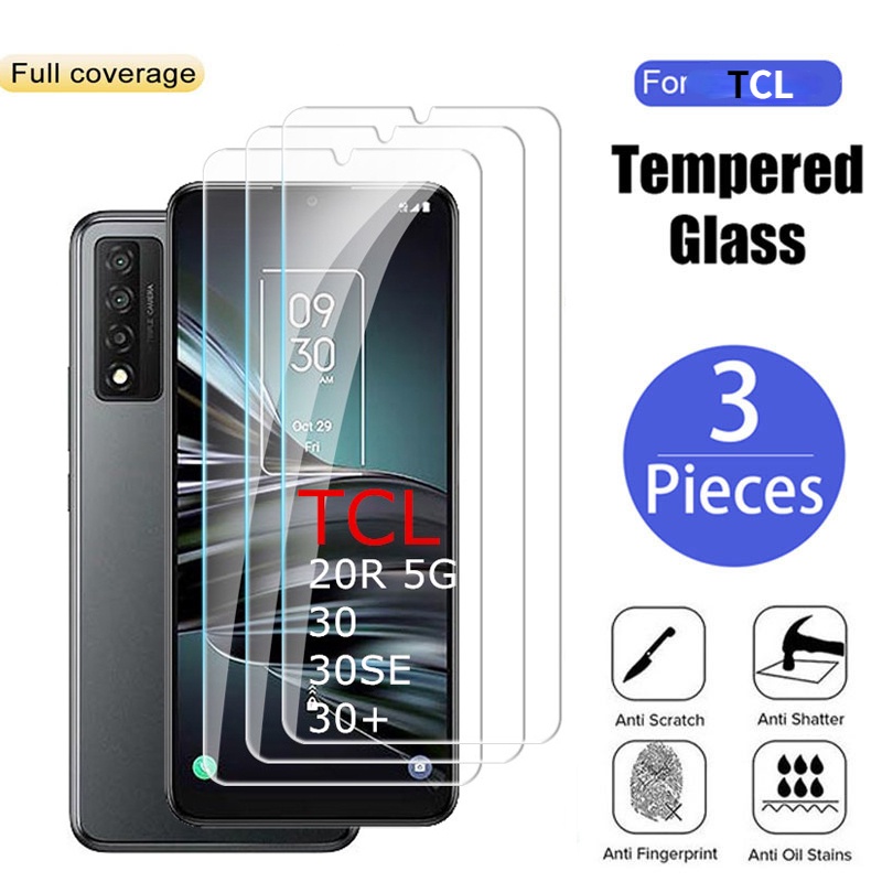 (Hot Sale) Full Cover Transparent Tempered Glass for TCL 20 R 5G 20R 30 ...