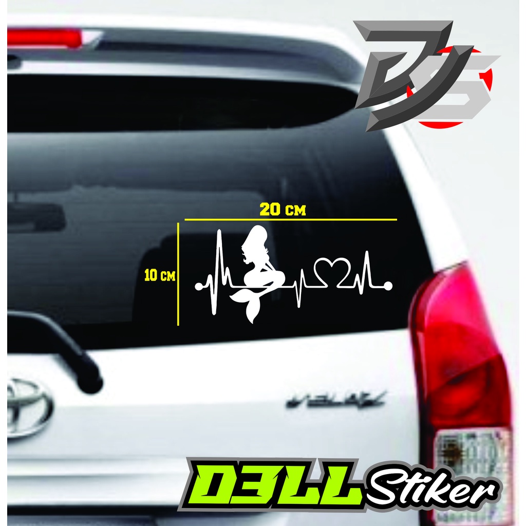 Car STICKER/MERMAID Heartbeat CUTTING STICKER | Shopee Philippines