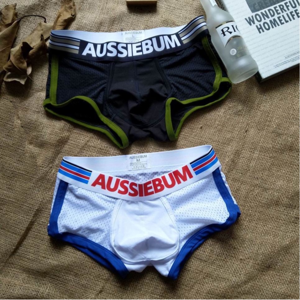 AussieBum Ice Mesh Men Breathable Boxer Briefs Low Waist Man Boxers ...